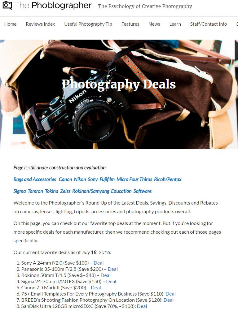 Introducing The Cheap Photo Dedicated Deals Page