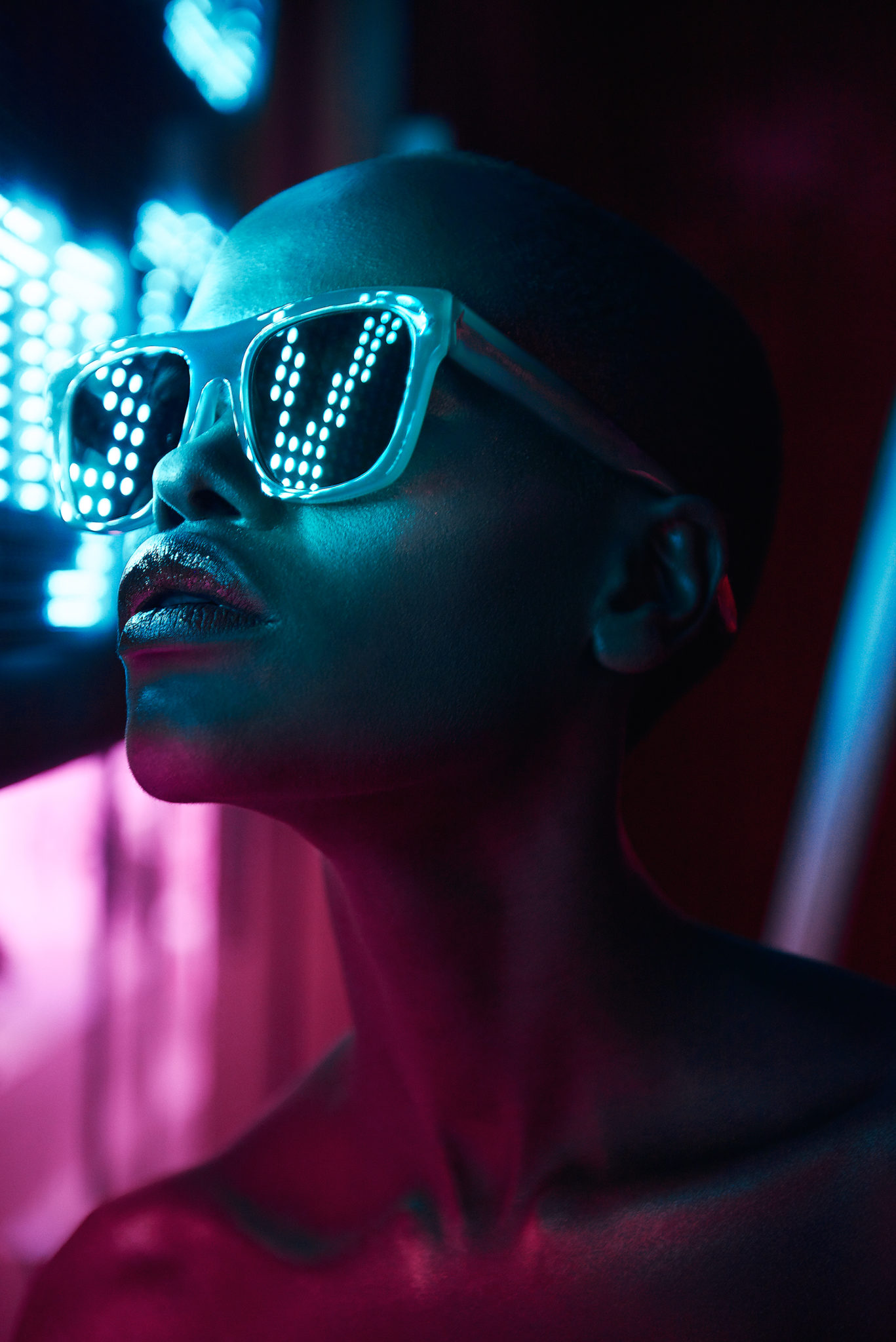 Mathew Guido's Eye Candy Plays With Neon Lights And Stylish Sunglasses