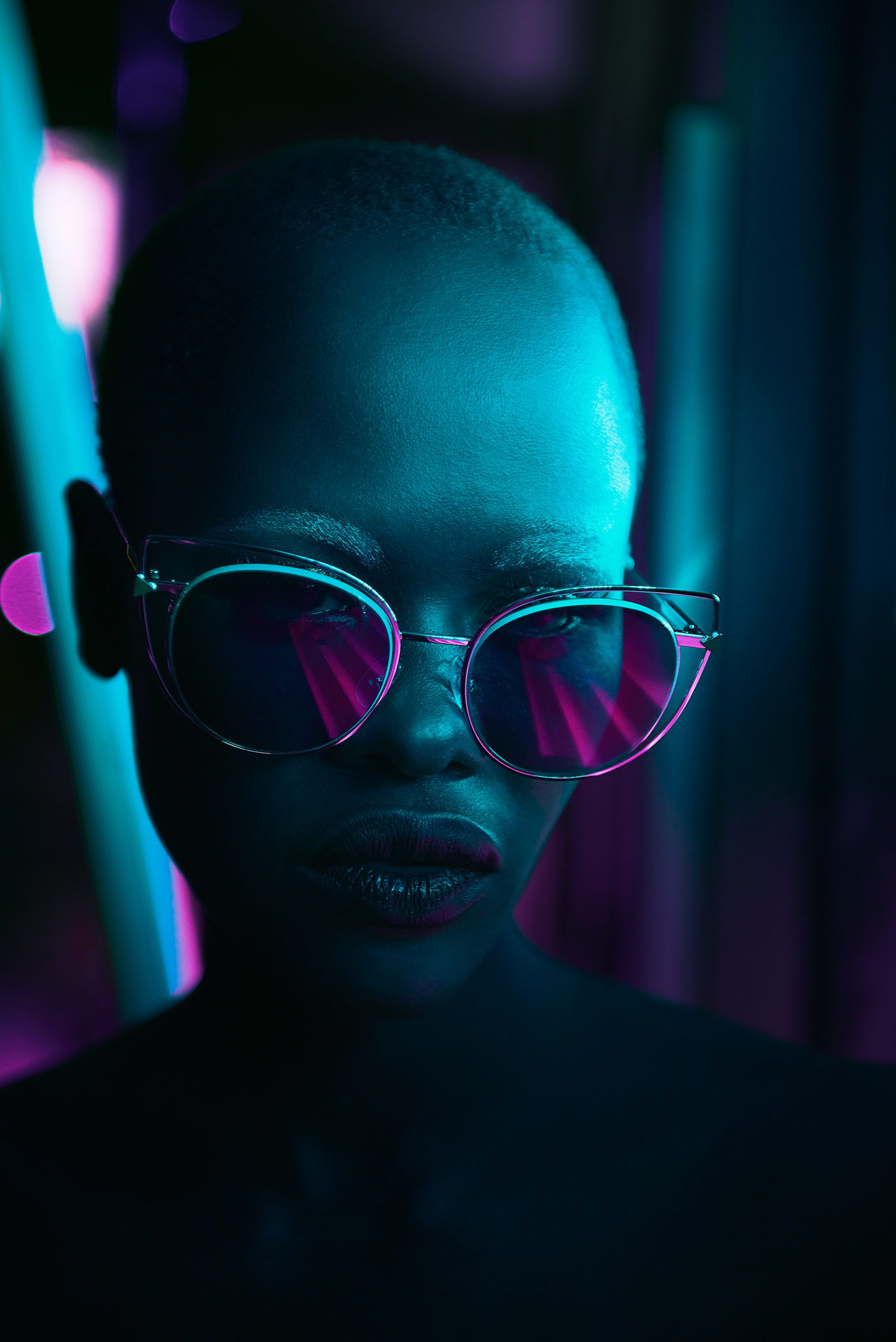 Mathew Guido's Eye Candy Plays With Neon Lights And Stylish Sunglasses