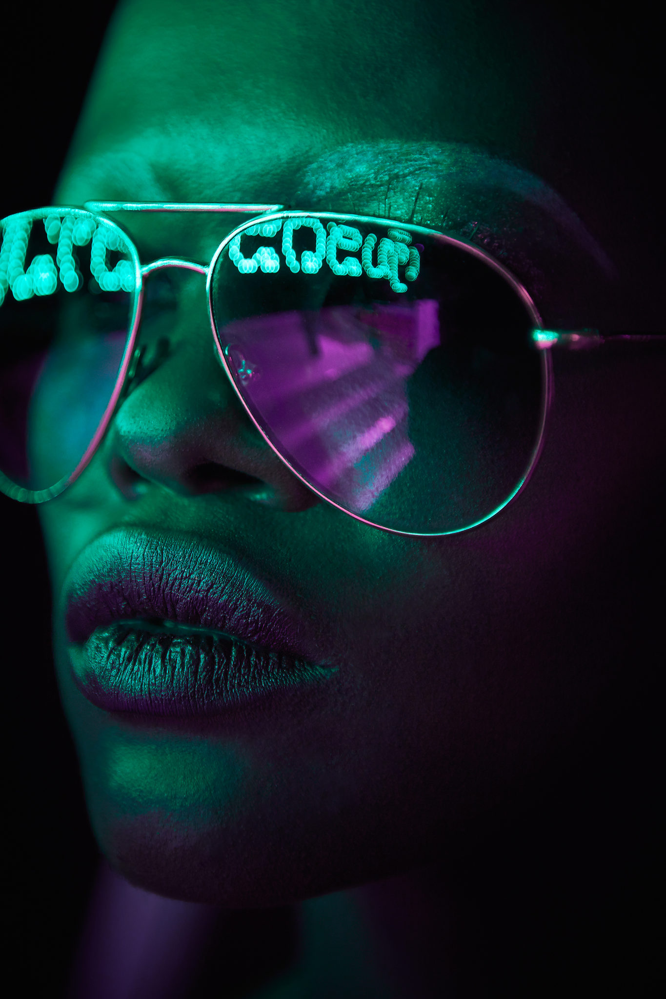 Mathew Guido's Eye Candy Plays With Neon Lights And Stylish Sunglasses
