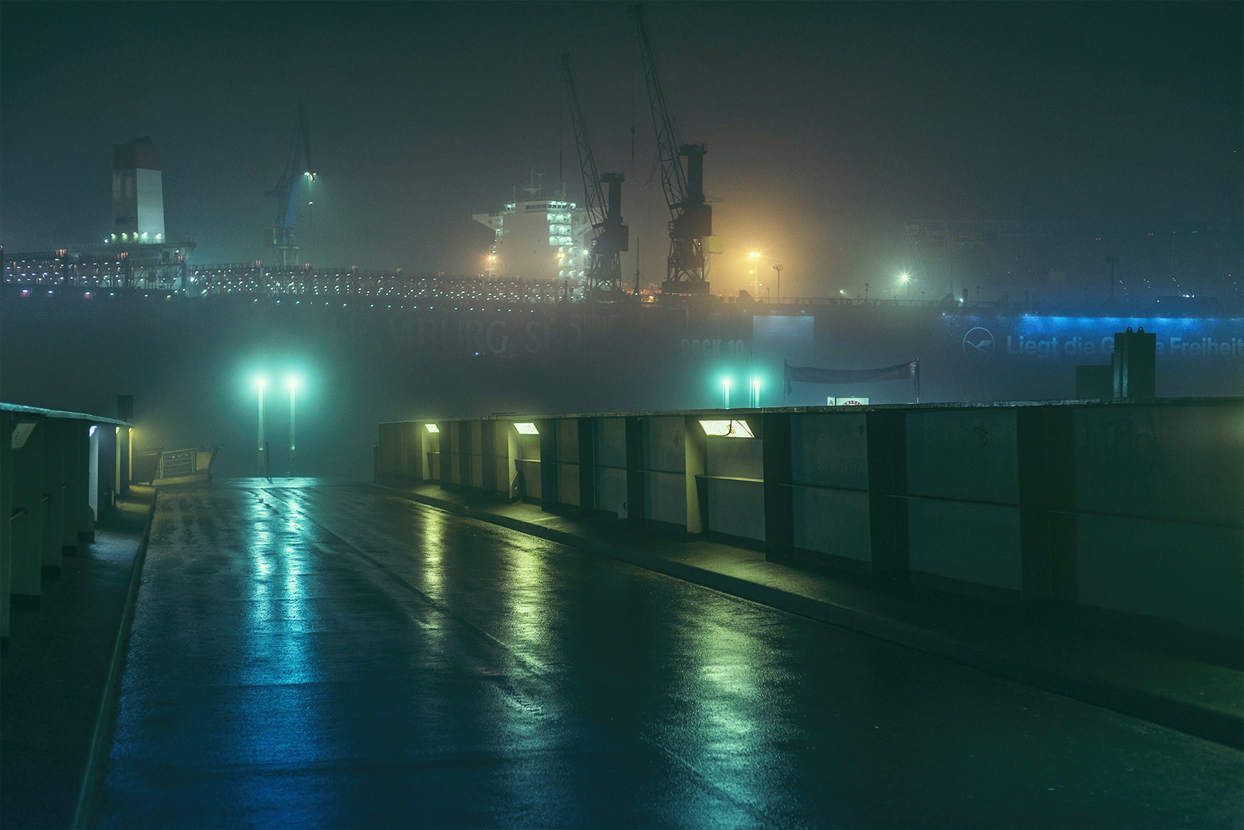 Mark Broyer Takes Us to a Misty Night Stroll Around Hamburg's Harbor
