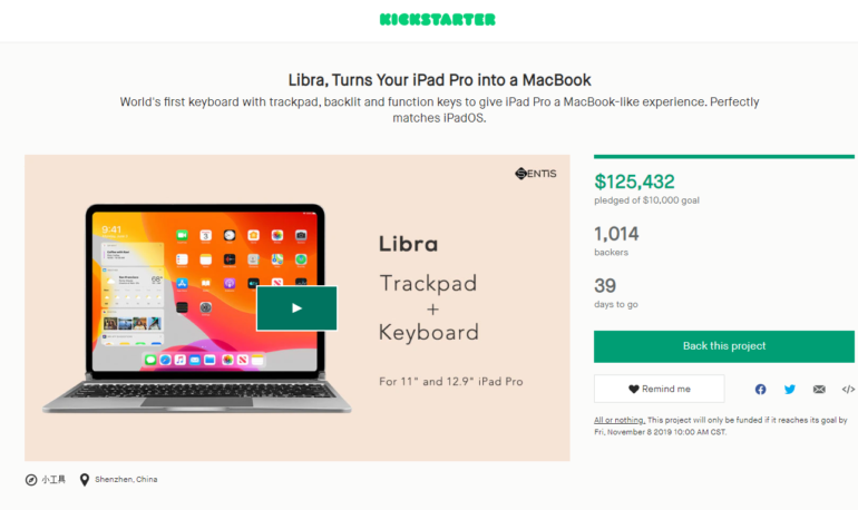 The Libra Trackpad and Keyboard Turns Your iPad Into a Mac Alternative